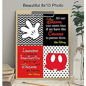 Quotes Wall Art Poster - Unique Inspirational Gift - Home or Office Decor for World Fans, Men, Women - Motivational Room Decorations for Girl, Kids, Boy Bedroom - 8x10 Unframed print