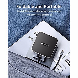 BYEASY USB C Hub Stand Holder, 7 in 1 Docking Station Adapter with 4K HDMI, 60W PD Charging, TF/SD Card Reader, USB 3.0 and 3.5mm Audio Jack for iPad Pro 2018 2020 2021, iPad Air 4th