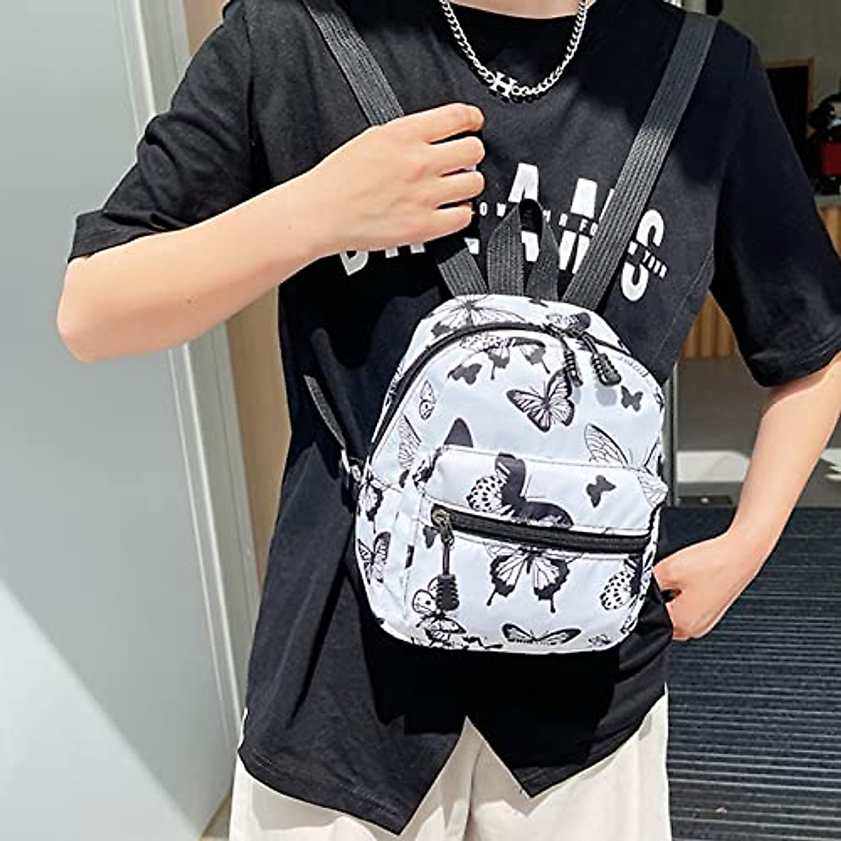 Women Mini Backpack Cute Shoulder Bag Purse Fashion Ladies Ladies Nylon Rucksack Casual Satchel Travel Small Backpack