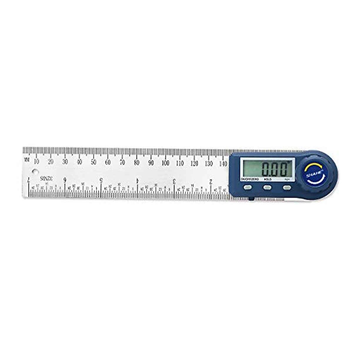 Digital Angle Finder,2 in 1 Digital Protractor, 7 inch / 200mm Stainless Steel Digital Angle Ruler with Zeroing and Locking Function