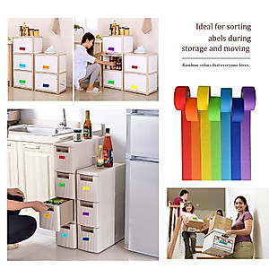 SIMON&ISAAC Colored Masking Tape Colored Painters Tape 1 inch Width Adhesive Tape Textured Paper 7 Rolls 14 Yards×1 inch Teacher Tape Lab Labeling Drafting Craft Colored Tape