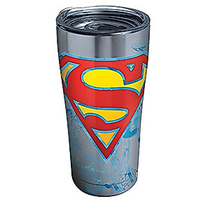 Tervis DC Comics-Superman Lineage Stainless Steel Insulated Tumbler with Lid, 20oz, Silver