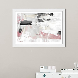 Abstract Framed Wall Art Prints 'Blush Rose Dream' Paint