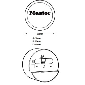 Master Lock Hasp, Solid Steel Hidden Hasp, 9 in. Wide, 770