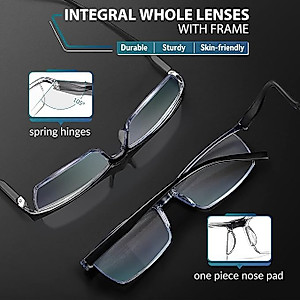 6 pack Executive Style Reading Glasses Men - Durable Readers with 99% Blue Light Blocking - Comfortable Fit with TR90 Frames