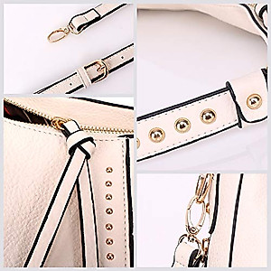 Montana West Large Hobo Handbag for Women Studded Leather Shoulder Bag Crossbody Purse With Tassel MWC-1001BG