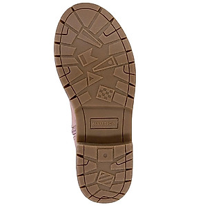 Nautica Kids Girls Faux Fur Upper Work Chukka Boot Youth Casual Bootie Hiking Boots Ankle High Outdoor Trekking Shoes For Little Kids And Big Kids-Zabra Youth-Mauve-2