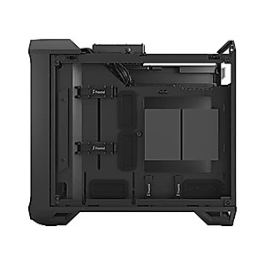 Fractal Design Torrent Nano Black - Solid Side Panel - Open Grille for Maximum air Intake - 180mm PWM Fan Included - Type C - mITX Airflow Mini Tower PC Gaming Case