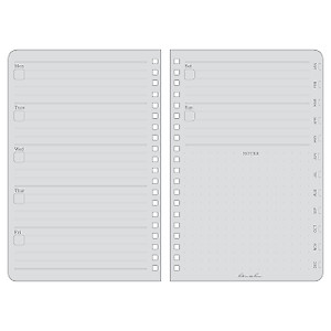 Rite in the Rain All-Weather Weekly Planner, Undated, Side-Spiral 4-5/8" x 7" (No. P52),Black