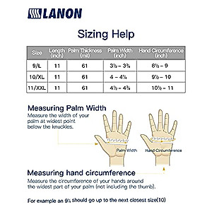 LANON Nitrile Chemical Resistant Gloves, Reusable Heavy-Duty Rubber Gloves with MicroFoam Textured Palm, Acid, Alkali and Oil Protection, Black, XL