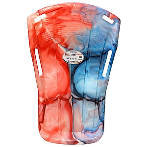 ESP 37" Dayglow Sno Sprint Racer Sled – Unique Tie Dye Design – Bright Neon Colors Glow in Sunlit Snow