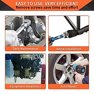 TBAPFS 4Pcs 1/2" Drive Deep Impact Socket Set 12 Point Metric 30mm 32mm 34mm 36mm Drive Spindle Axle Hub Nut Socket Set,Heavy Duty with Portable Storage Case,Use In Removing And Installing Axle Nuts