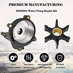 5001594 Evinrude Water Pump Kit, for Johnson Evinrude V4 V6 V8 85-300HP Outboard Motor Parts Replaces: PN 5001594 395062 434421 Sierra Marine 18-3392