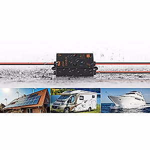 5A Waterproof Solar Charge Controller 6V/12V Auto, 5 amp Solar Panel Charging Regulator IP67 Waterproof 24Hours Load on for Lead-Acid (AGM Gel Seal Flooded) Battery