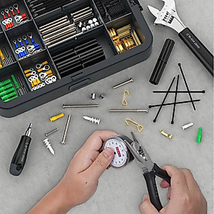 BLACKZERO Brushless Cordless Drill Tool Set, 60nm Powerful Torque, Smart Display, Expansion Screws, Cold Pressed Round Terminals, Mechanics Tools Kit, High-end Drill Kit for Home Use