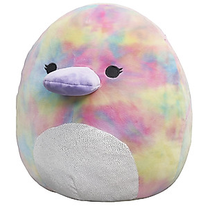 Squishmallows Original 14-Inch Brindall Rainbow Tie-Dye Platypus - Large Ultrasoft Official Jazwares Plush