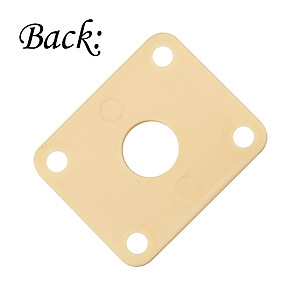 10Pcs Yootones Plastic Jack Plate Square Jackplates Compatible with Epiphone Les Paul Guitar (Yellow)
