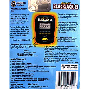 Pocket Blackjack 21 Electronic Handheld Game (1997 Edition)