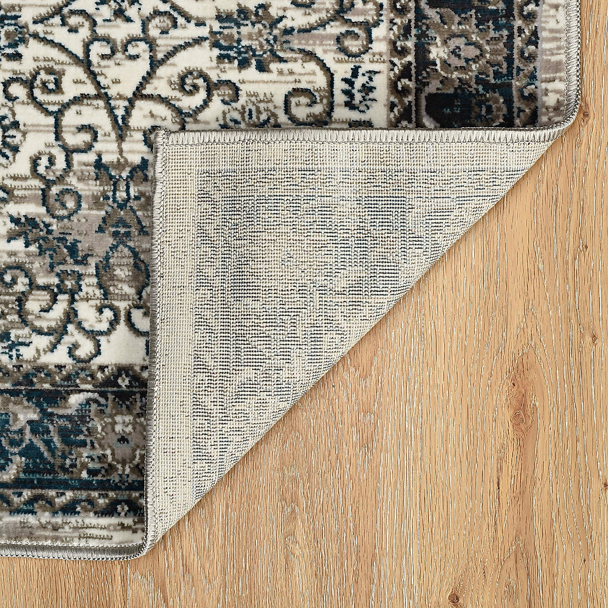Linon Vintage Collection Isfahan Synthetic Rugs, 9' x 12', Gray