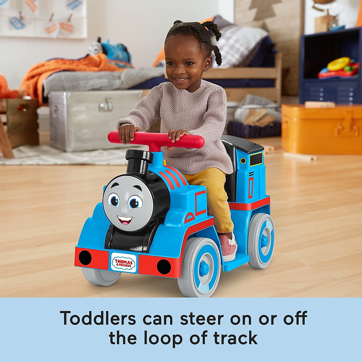 Power Wheels Thomas & Friends Ride-On Train, Thomas with Track, Battery-Powered Toddler Toy for Indoor Play Ages 1+ Years​