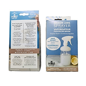 reCAP Mason Jar Spray Lid | Regular Mouth | Natural | Made in the USA | Leak-proof | Freezer-proof