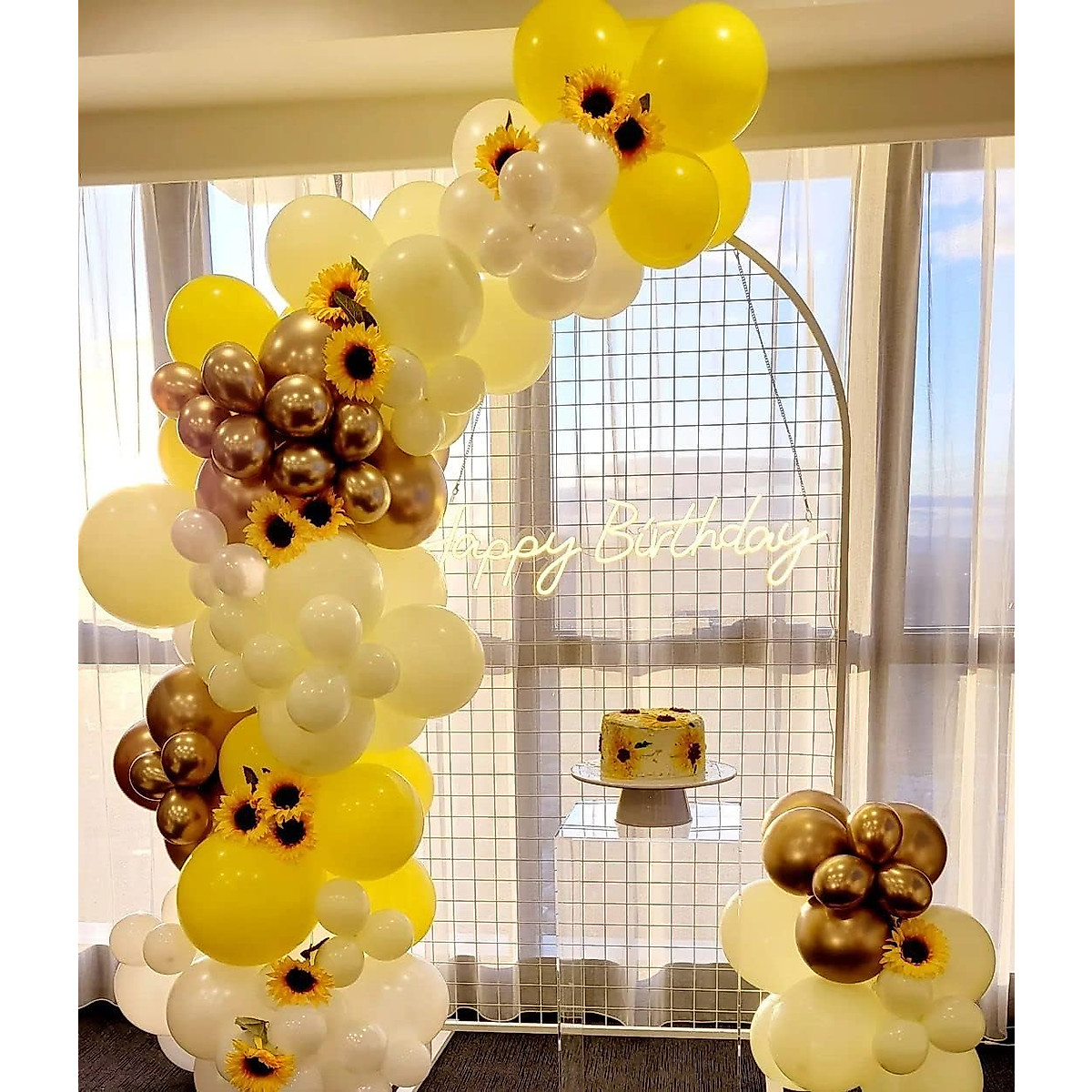 Yellow Balloons, 100Pcs 12 inch Bright Yellow Latex Balloons Round Helium Balloons for Birthday Wedding Anniversary Sunflower Party Backdrop Decorations