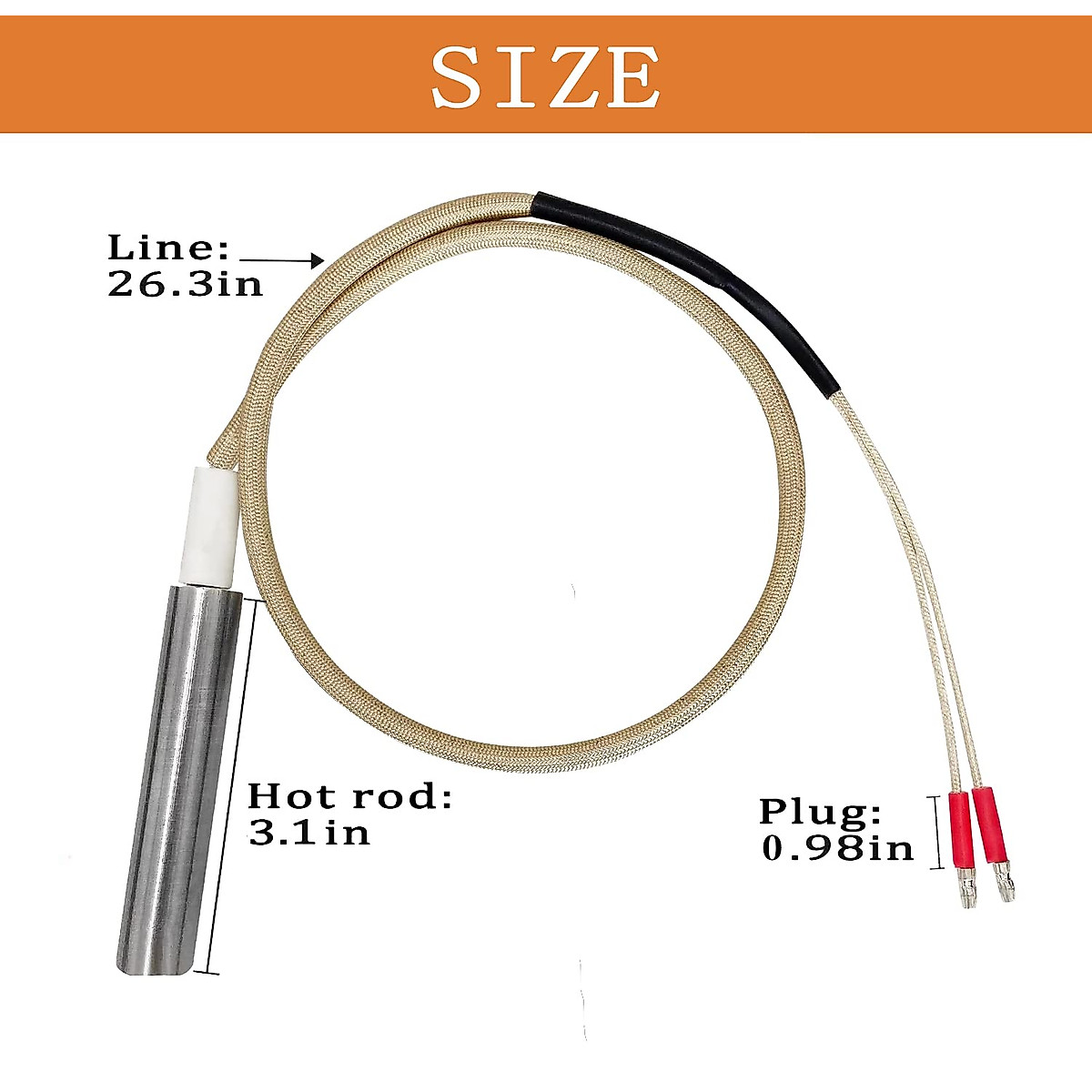 ZHOUWHJJ Replacement Igniter for 110V Green Mountain Daniel Boone and Jim Bowie Pellet Grill