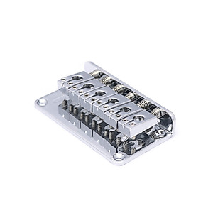 Metallor Guitar Saddles Bridge for Hardtail Strat Tele Electric Guitar Parts Replacement Chrome.