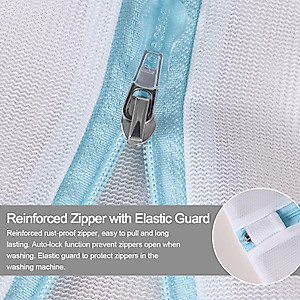 Polecasa Lead-free Premium Soft Fine Mesh Laundry Bags with Sturdy Zipper for Delicates - 3 Pack Durable Laundry Wash Bags - Protect Clothes in Washing Machine - 1 Large, 1 Medium, 1 Small