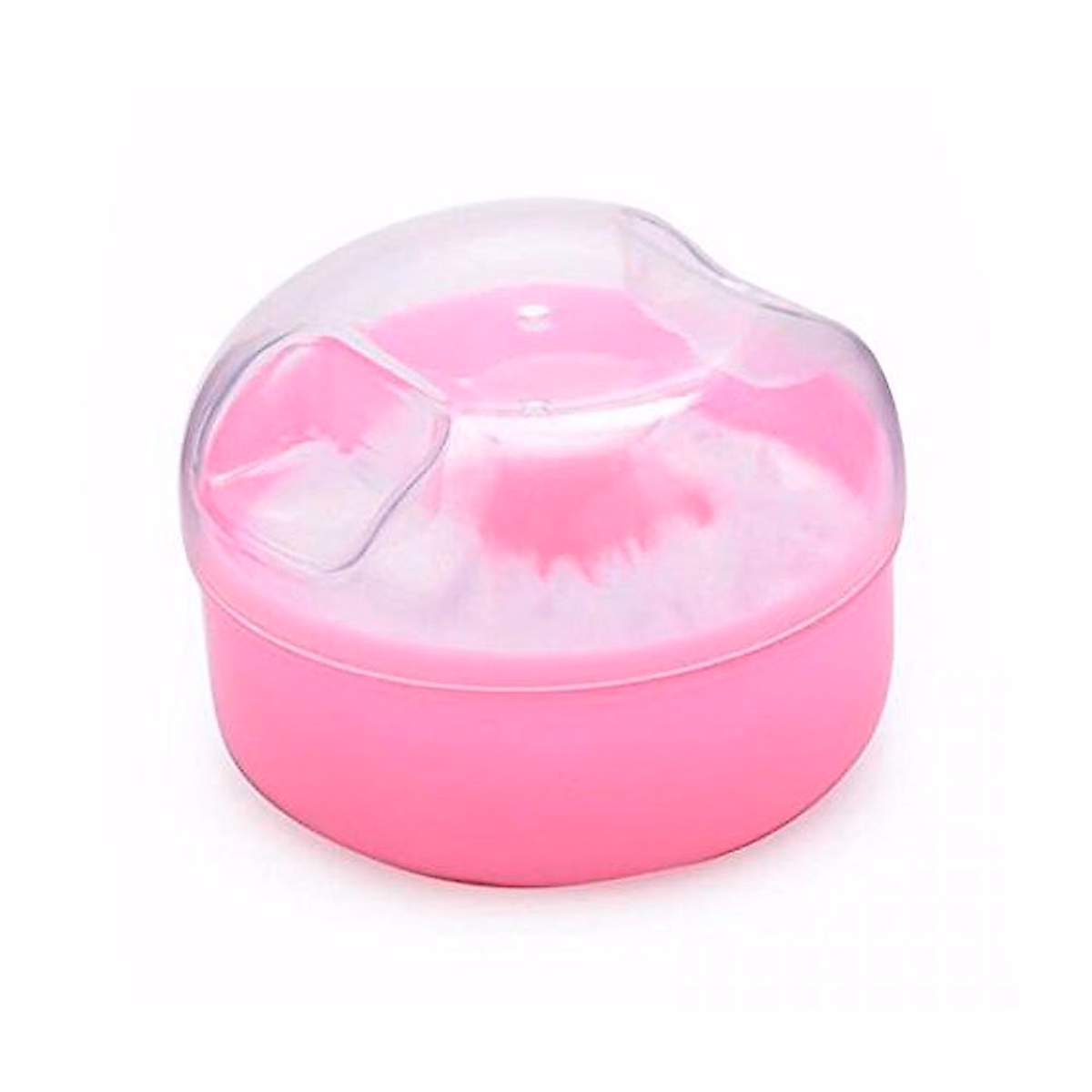 ericotry 2 Pcs Baby After-Bath Powder Puff Sponge Box Kit Dispensor DIY Make up Cosmetic Loose Powder Jar Container Case (Pink)