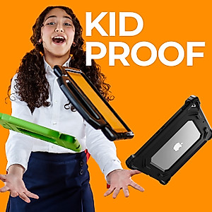 Gumdrop DropTech Clear Case Fits Apple iPad 9th | 8th | 7th Gen (10.2-inch) Designed for K-12 Students Teachers & Classrooms–Drop Tested Rugged Shockproof Bumpers for Reliable Device Protection – Blue