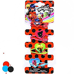 Miraculous Ladybug Hair Accessories Set - Bundle with Miraculous Ladybug Hair Scrunchies, Ponytail Holders, Hair Clips, and More (Toddler Accessories for Girls)