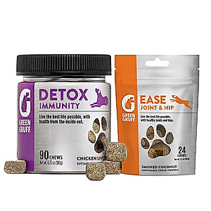 Green Gruff Dog Probiotics & Digestive Enzymes and Hip & Joint Supplement Bundle - Organic Dog Immune Supplement – Dog Arthritis Supplement - Joint Mobility, Arthritis Relief for Dogs - Made in USA