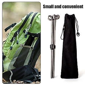 Camping Tripod Campfire Stand portable campfire,Over Fire Camp Grill with Carrying Bag for Outdoor Open Flame Cooking