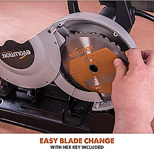 Evolution Power Tools RAGE4 7-1/4-Inch TCT Multipurpose Cutting Chop Saw
