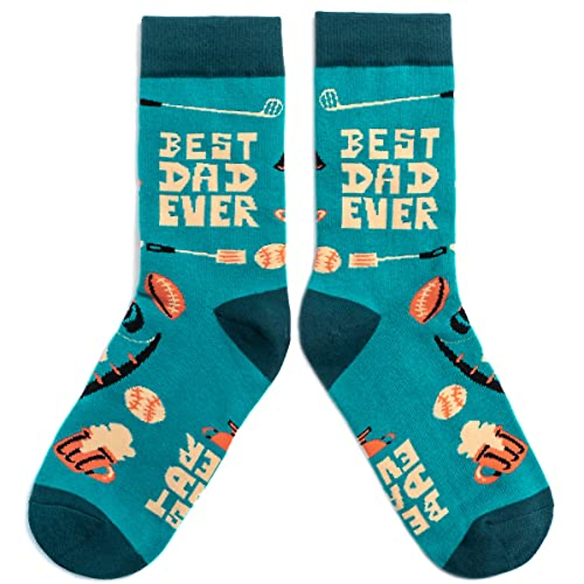 Best Dad Ever Socks - Funny Novelty Gift for Dads and Grandpas for Father's Day and Christmas Stocking Stuffers