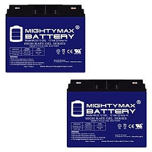 Mighty Max Battery 12V 22AH Gel Replacement Battery for Schumacher DSR 5799000010 Jump Starter - 2 Pack