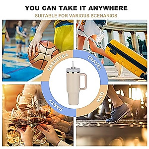 YTTL 40 oz Tumbler with Handle and Straw,1200ml Insulated Cup Reusable Stainless steel,Thermal insulation,leak proof Tumbler,Dishwasher Safe (Viridis)