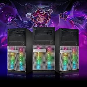 Dell RGB Gaming Desktop PC, Intel Quad I5 up to 3.6GHz, 16GB RAM, Radeon RX 550 4G GDDR5, 128G SSD + 2TB, DVD, WiFi & Bluetooth, RGB Keyboard & Mouse, Win 10 Pro (Renewed)