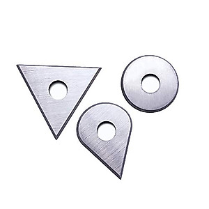 Spealloy Carbide Paint Scraper Replacement Blades Round, Triangular and Drop Shaped Scraper Blades Fits BAHCO 625 Hand-hold Scrapers, for Removing Paint Glue Varnish Rust,3pcs/set