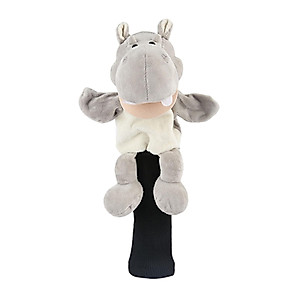 Colaxi Golf Club Wood Head Cover Driver Fairway Wood Head Cover Golf Headcovers Replacement Sleeve Protector Guard with Cute Hippo Design