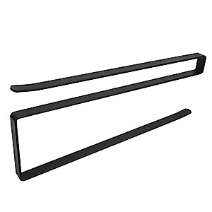 Paper Towel Holder, Black Steel Roll Paper Holder Hanger Storage Organizer for Kitchen Cabinet Paper Towel Rack