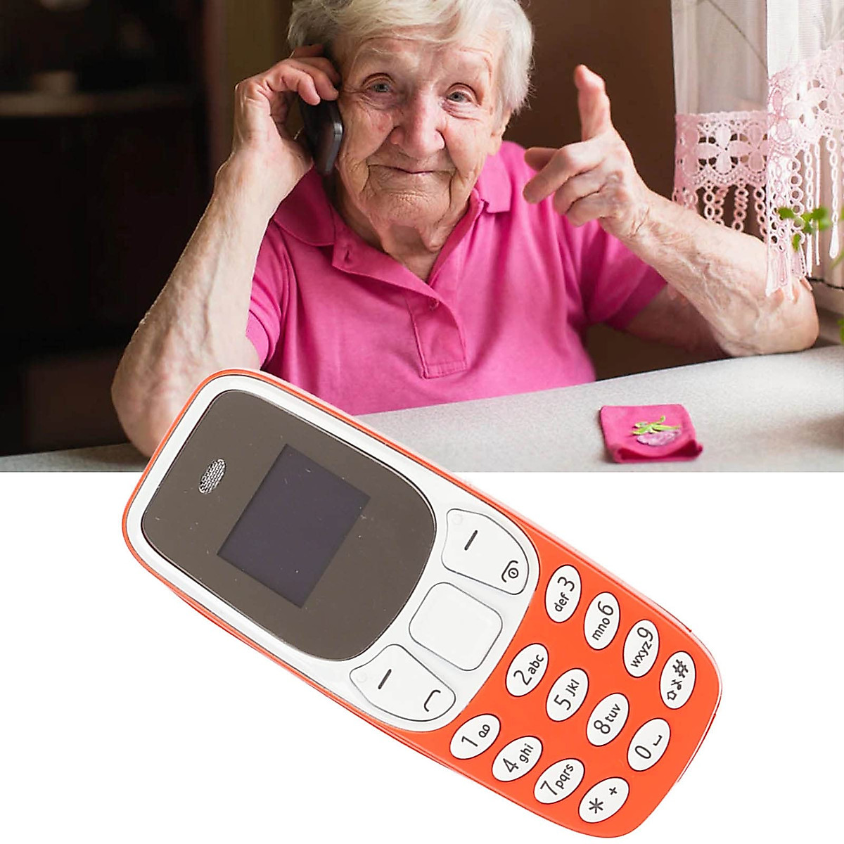 Jectse Mini Phone, Mini Bluetooth Phone Hands Small Mobile Phone Dual SIM Unlocked Cell Phone with Voice Changer, 380mAh Small Cell Phone Kids Phone ()