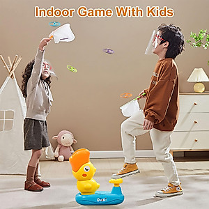 ETPlanet Outdoor Toys for Kids Ages 4-8, Duck Flying Disc Launcher, Summer Outside Yard Activities Toddler Chasing Toy 3 4 5 6 7 Year Old Boys Girl Family Backyard Games Christmas Birthday Gifts