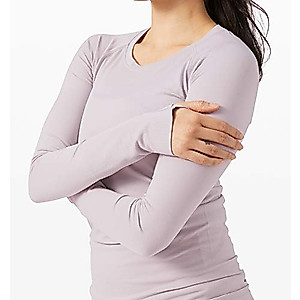 Lululemon Athletica Womens Swiftly Tech Crew T- Shirt, Iced Iris, 6, Long Sleeve
