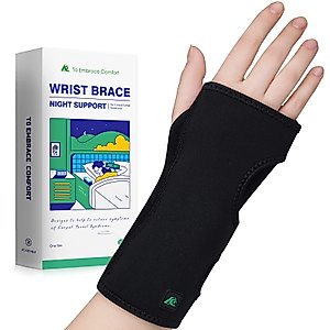 KD Carpal Tunnel Wrist Brace: Night Wrist Sleep Support Brace Relief for Tendonitis, Arthritis Pain, Latex-free Hand Brace Wrist Splint, Fits Left or Right