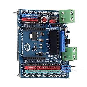 Sensor Expansion Board, 14 Digital 6 Analog Ports Practical 3P Sensor Expansion Module Communication Storage Interface Support External Power Supply for DIY
