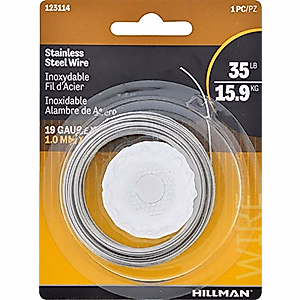 The Hillman Group 123114 Hillman Stainless Steel 30' Hobby Wire 19 Gauge