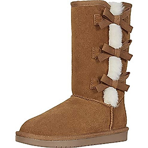 Koolaburra by UGG Unisex-Child Victoria Tall Boot, Chestnut, 1 Little Kid