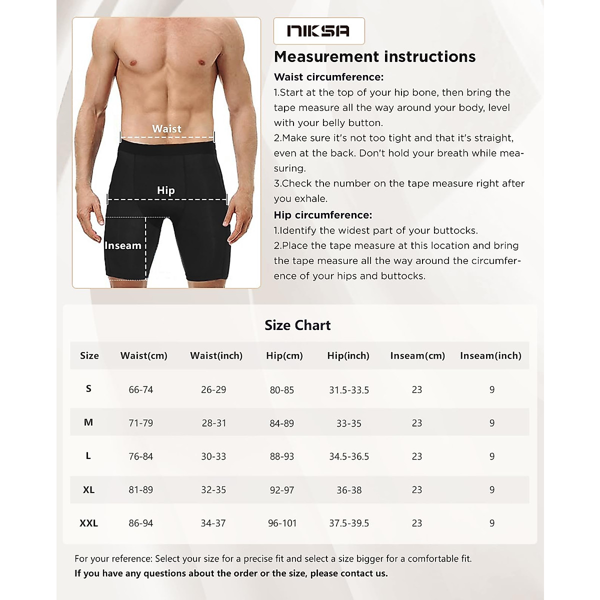 Niksa 3 Pack Compression Shorts Men Quick Dry Black Performance Athletic Shorts-L